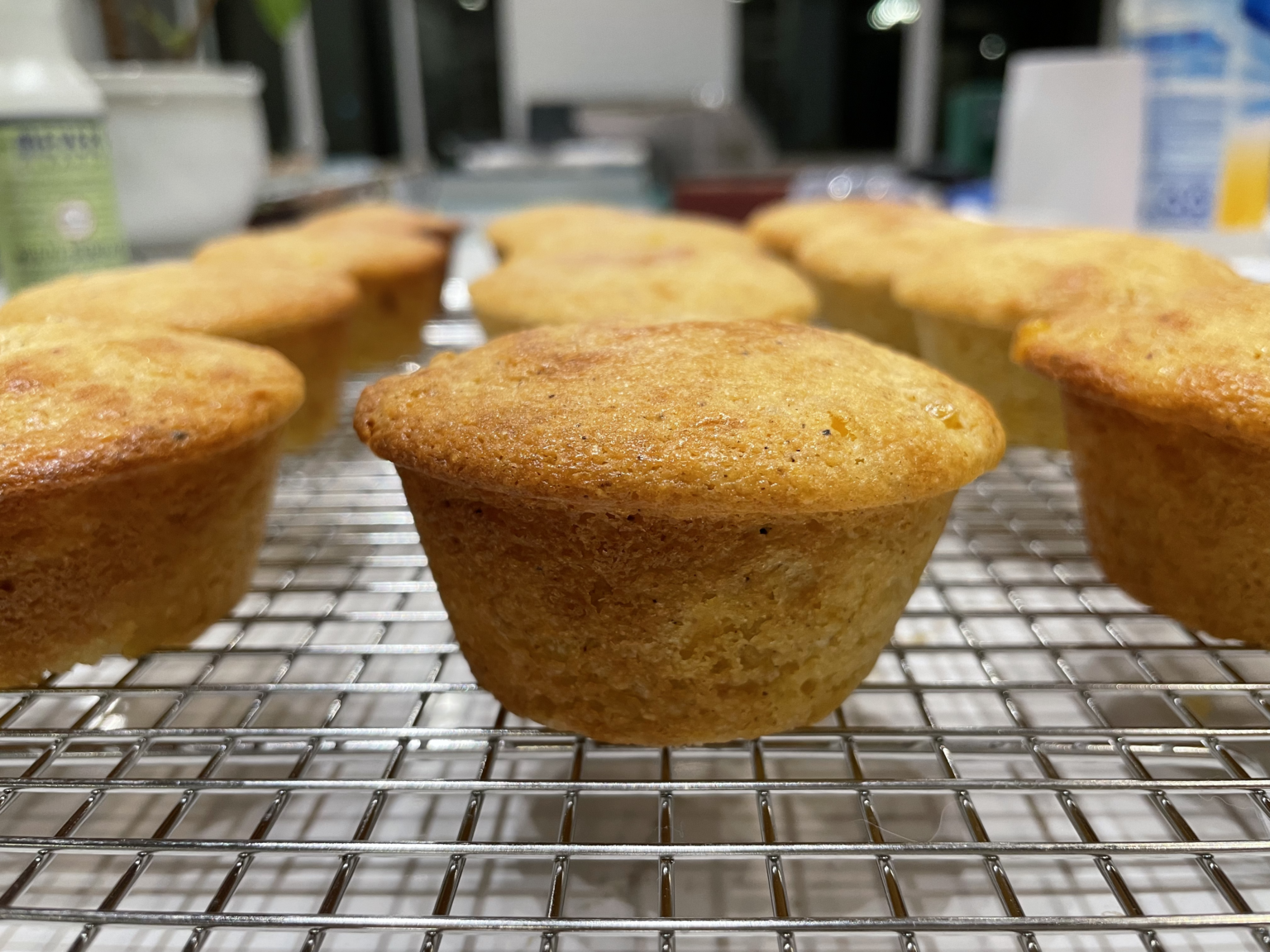 Brown Butter Corn Muffins from Dessert Person - PommePom